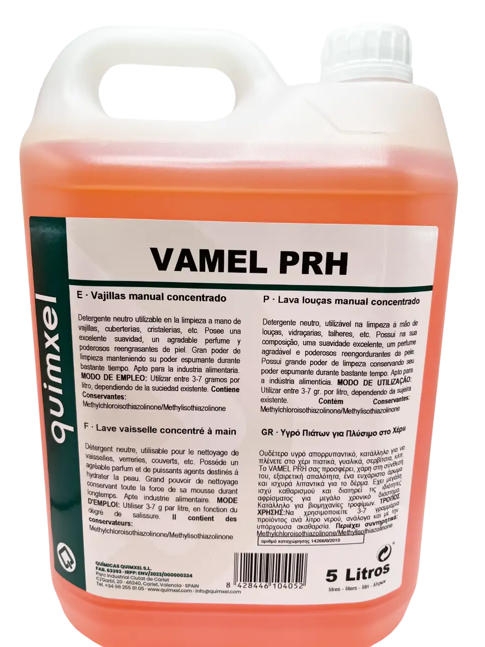 Vamel PRH – Detergente manual de loiça – 5L - Quimiancora